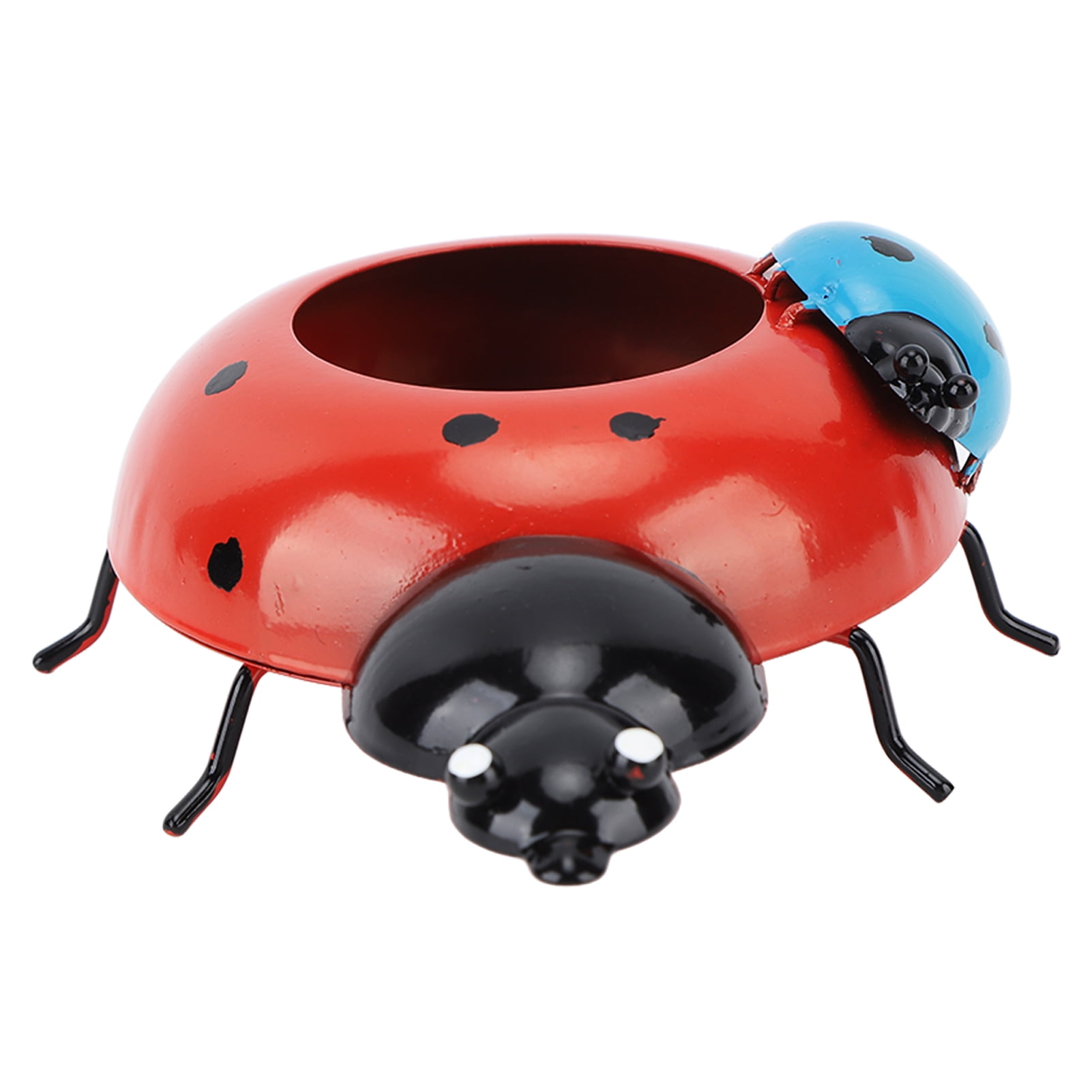 5.4cm Diameter Flower Pot Decor Ladybug Shaped Smoothing Surfaces Iron ...