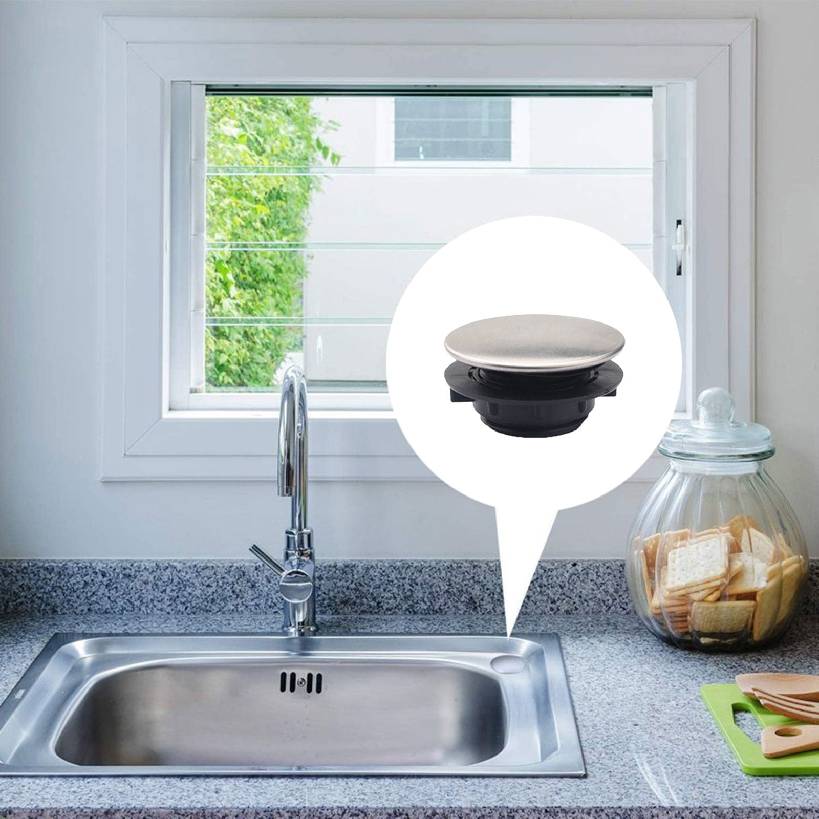 Stainless Steel Accessories Soap Dispenser Hole Decorative Cover Water ...