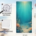 Beach towels shark A painting of a shark swimming in the ocean with ...