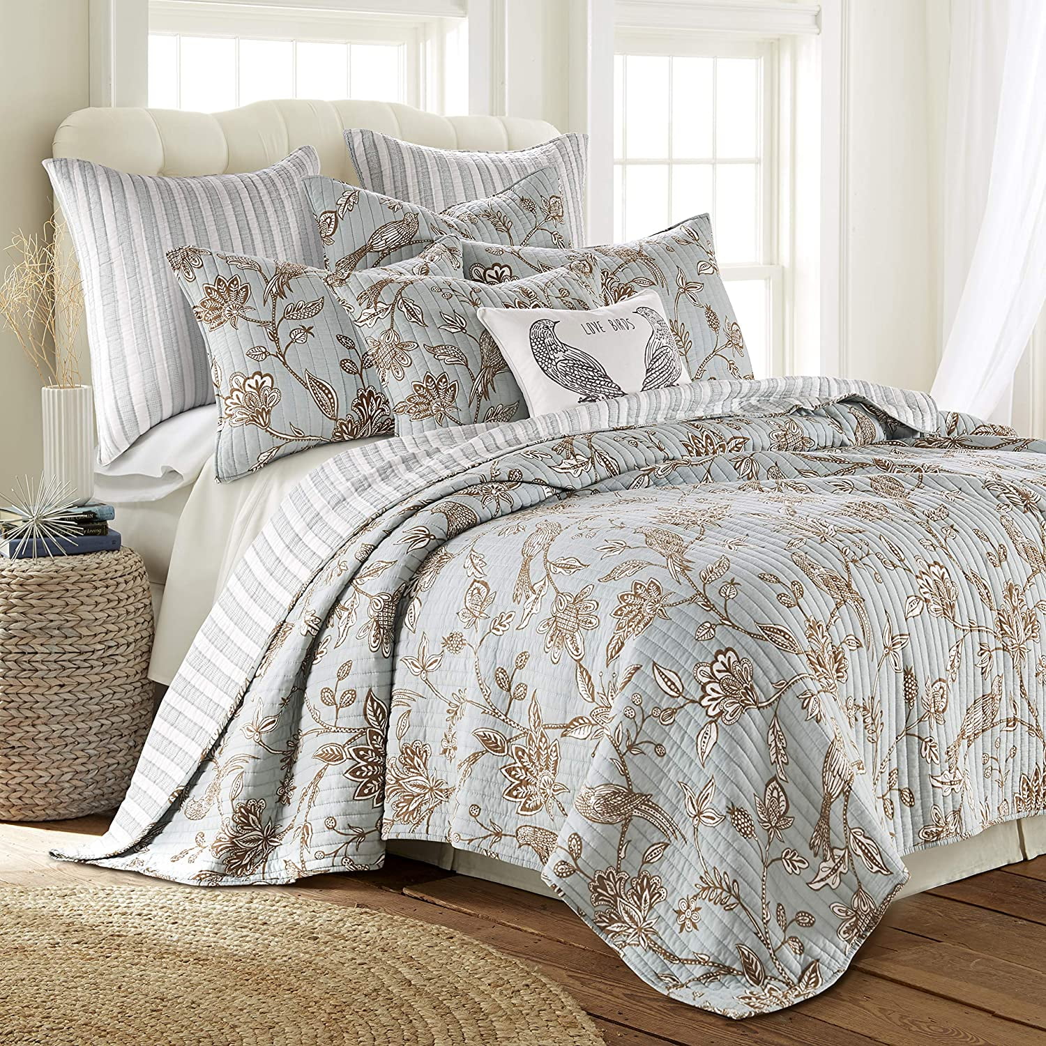 Levtex Home - Tanzie Teal Quilt Set - King Quilt + Two King Pillow ...
