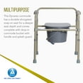 Dynarex Elongated Folding Bedside Commodes, 3-in-1 Design, Functions as ...