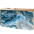 Blue Gold Marble Cabinet Curtains for Shelves, Modern Abstract ...