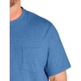 sweat resistant Pocket T-Shirt Parisian Blue Hthr 1XL - Walmart.com