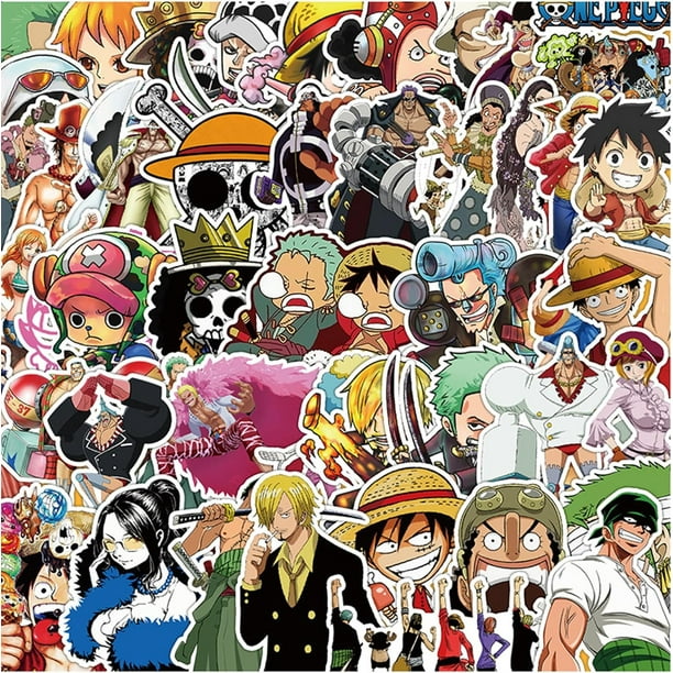 50Pcs One Piece Stickers, Anime Cartoon One Piece Decal Gifts for Kids ...
