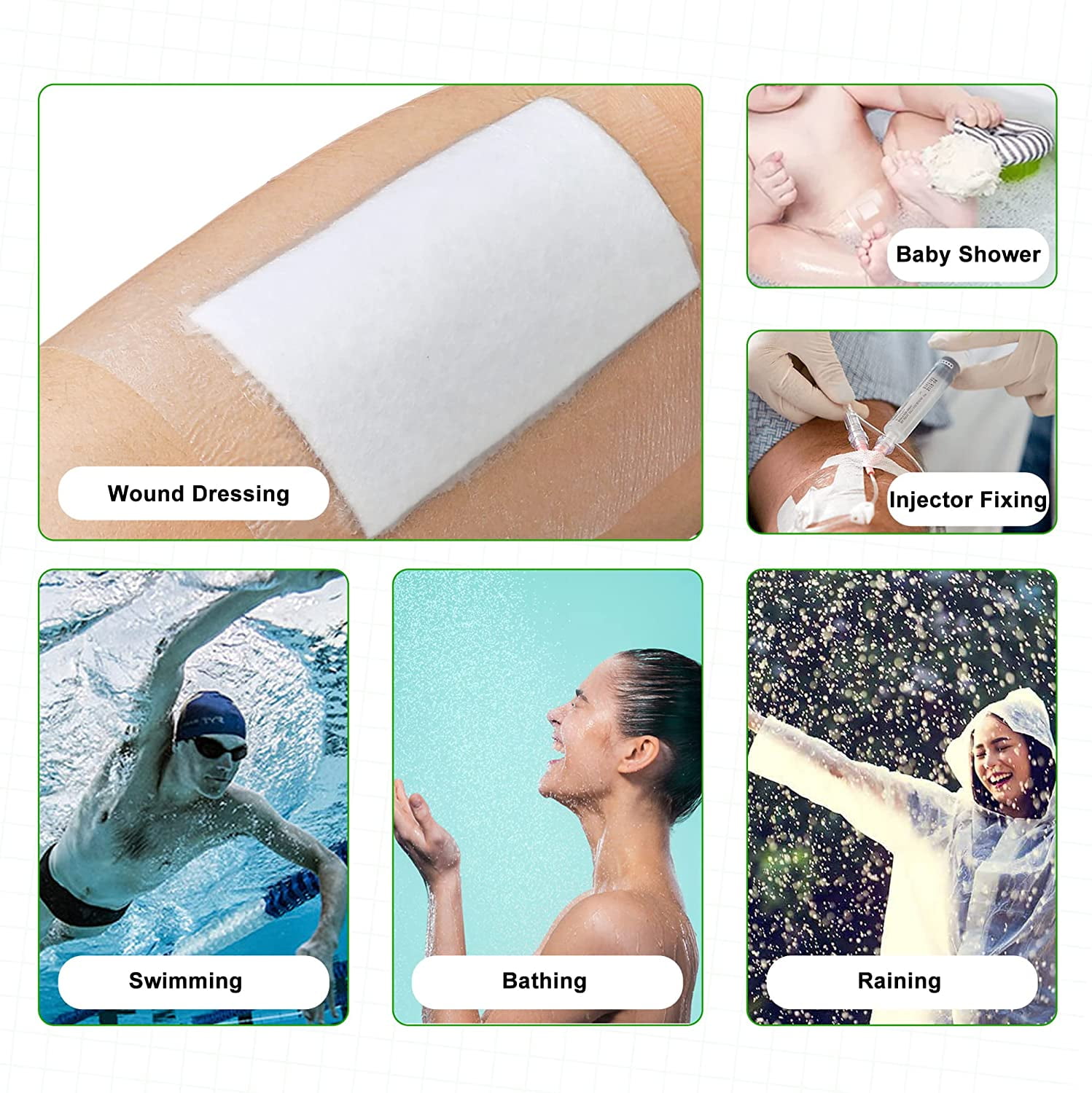 Buy AFANSO Transparent Stretch Adhesive Bandage Waterproof Bandage ...