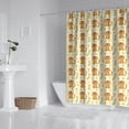Basics Bathroom Shower Curtain, Water Resistant Fabric with Grommets ...