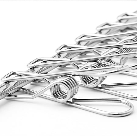 10 Pieces Stainless Steel Clothes Duty Clamp 10 Pieces Pin Replacement ...