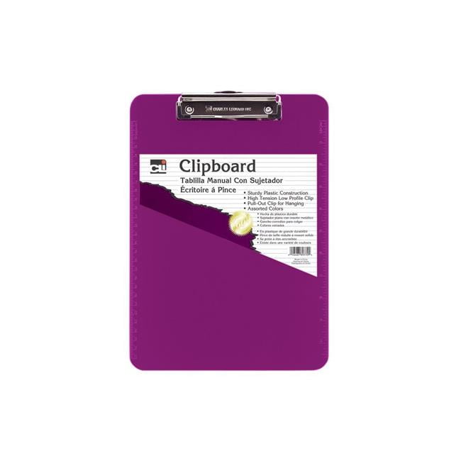 89760 89760 Letter Size Neon Purple Clipboard With Low Profile Cli ...