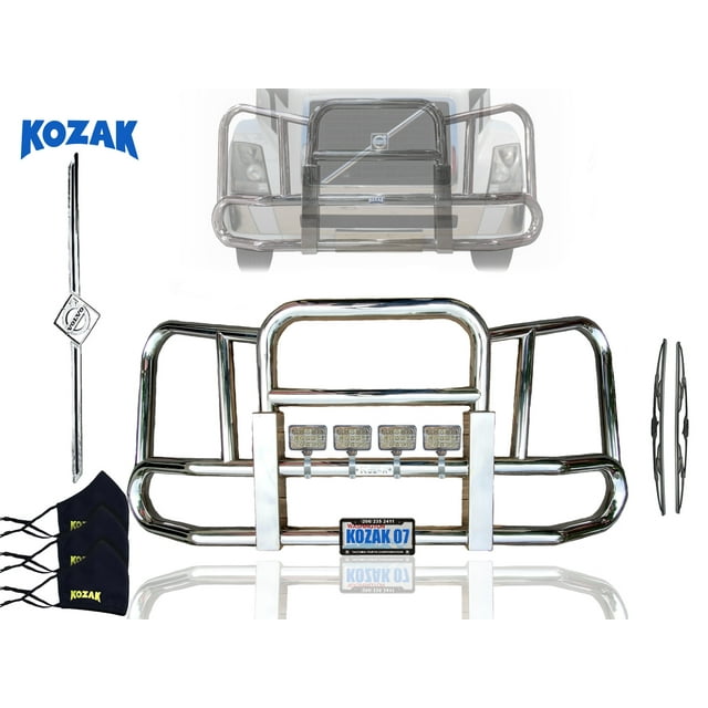 Volvo VNL 2004 Front Grille Deer Moose Brush Bumper Guard Large Square ...