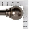 Ball 1" Single Drapery Rod & Hardware Set, 42"-120" Plated Oil Rubbed ...