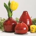 Sullivans Set 3 Small Ceramic Vases 3"H, 4"H & 5"H Red - Walmart.com