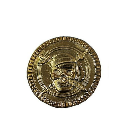 100pcs Pirate Gold Coin Game Coin Toy Chip Props Plastic Currency Toy ...