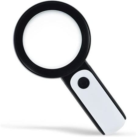 YERDGARY 30X Lighted Magnifying Glass, 18LED Reading Magnifier, 3 Light ...
