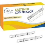 OLYMPX 100 Pcs of Prong Paper Fastener Compressors for Standard 2-Hole ...