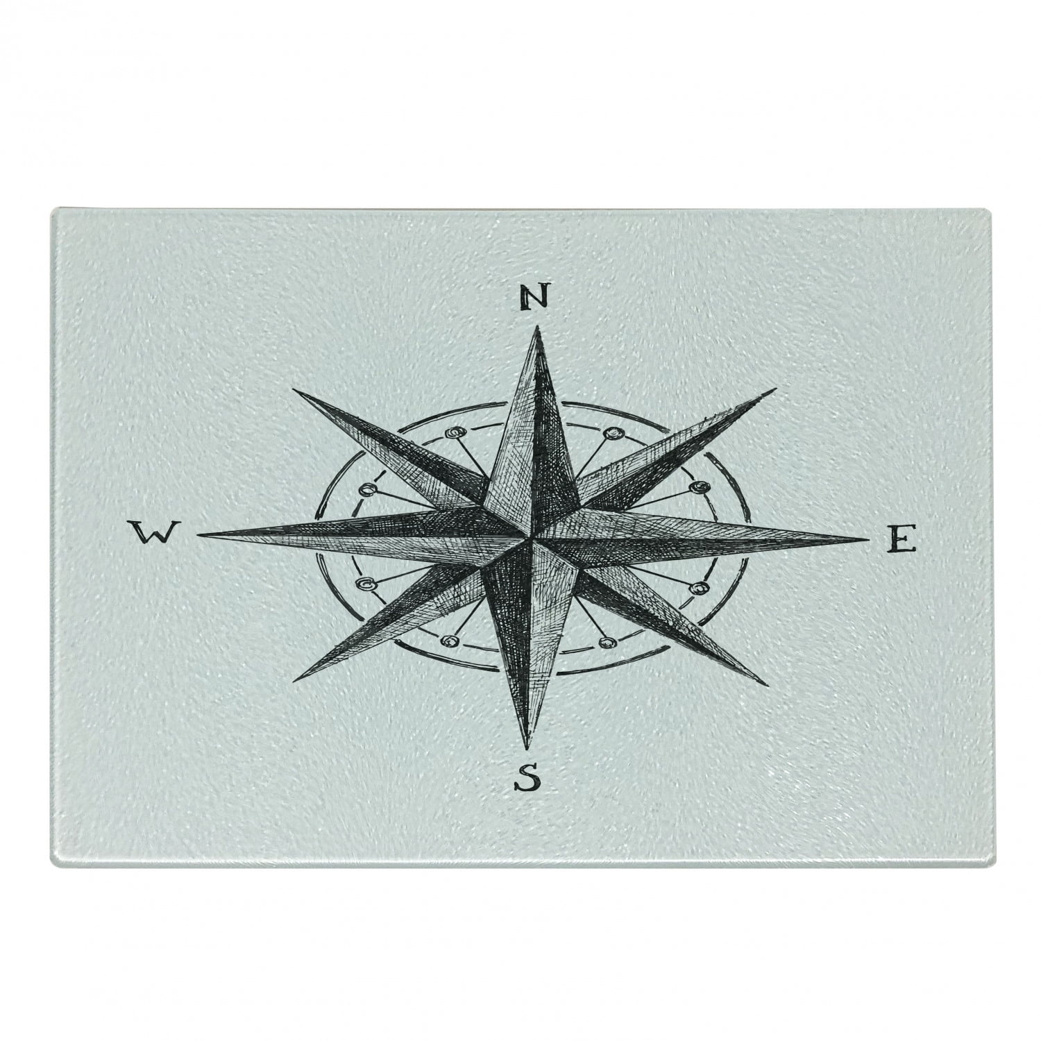 Compass Cutting Board, Seamanship Hand Drawn Windrose Complete ...
