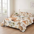Autumn Theme 3 Piece Quilt Bedding Set with 2 Pillow Shams, Rustic ...