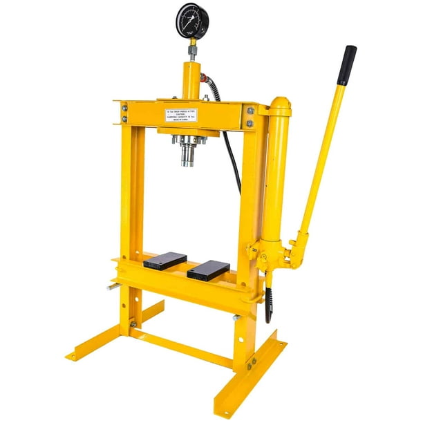 JEGS 81636 Hydraulic Shop Press 10-Ton Bench Top Mount Working Range: 1 ...