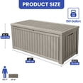 ModFusion 150 Gallon Durable Resin Outdoor Deck Box Storage ...