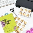 30 Sheets Premium Printable Vinyl Sticker Paper For Inkjet Printers ...