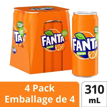 Fanta® Orange 310mL Cans, 4 Pack | Walmart Canada