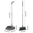 3-in-1 Broom and Dustpan Set | 33" Stainless Steel Handle | Space-Saving Stand-Up Design | Heavy ...