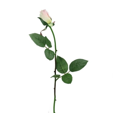 23" Burgundy Long Stem Artificial Blooming Rose Pick - Walmart.com