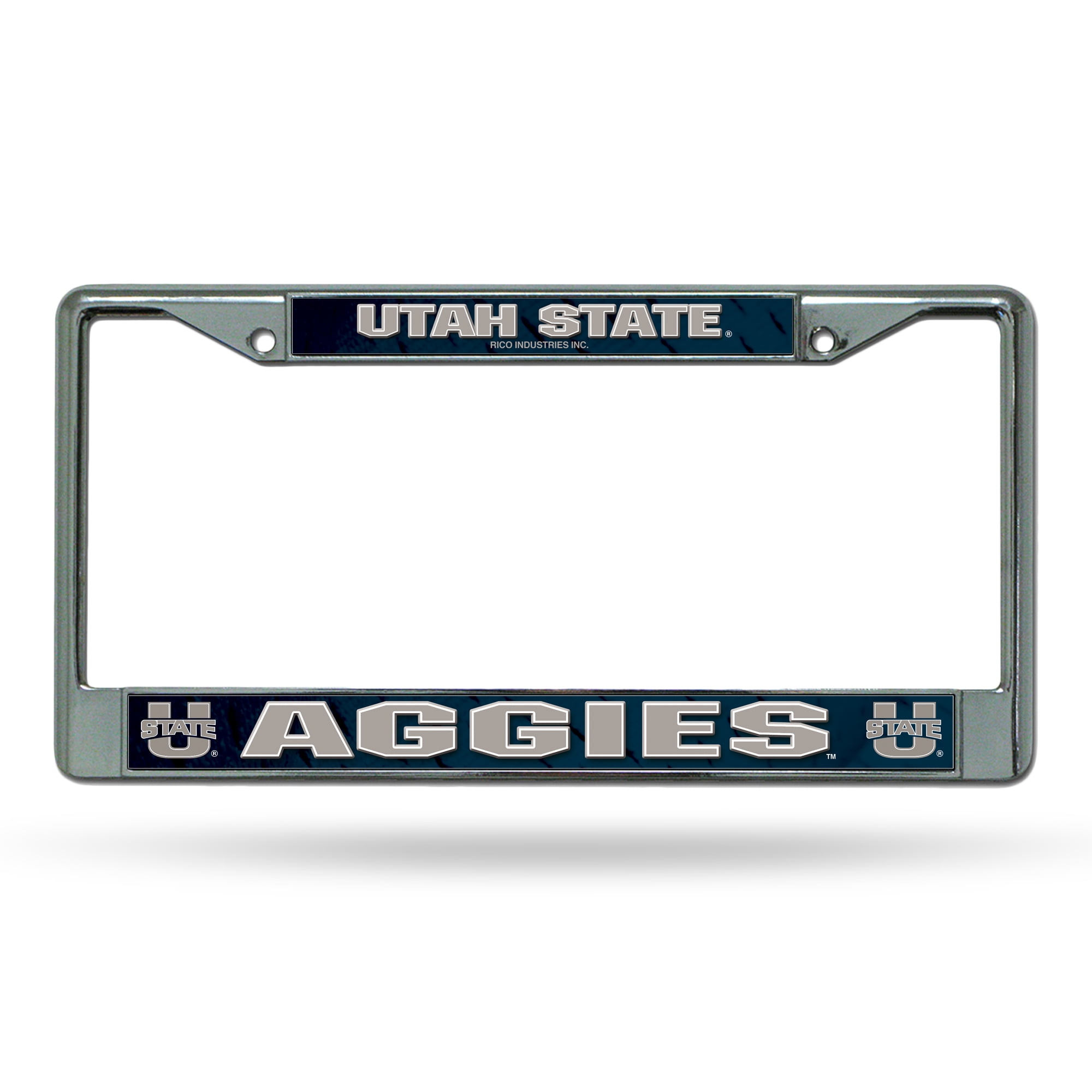 Utah State Aggies Chrome Metal License Plate Frame - Walmart.com