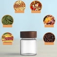 Dvumao Borosilicate Glass Storage Jar with Maple Wood Lid, Container ...