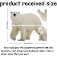 Polar Bear Wall Sticker Realistic 3D Bears Wall Decals Jungle Animal ...