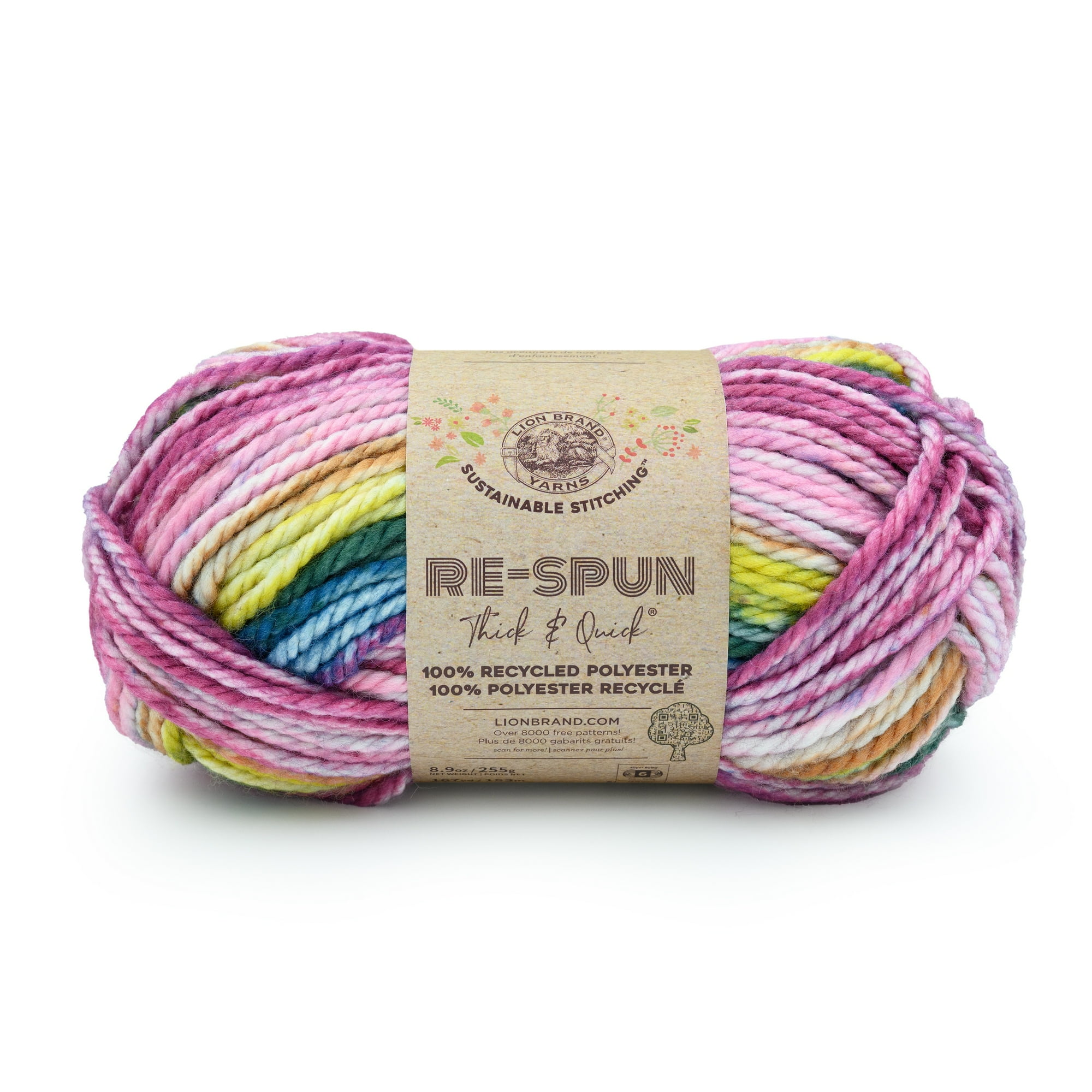 Click here for Lion Brand Re-Spun Thick & Quick Yarn Meadow Flowe... prices