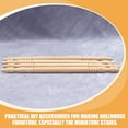 CRAFTHROU Mini Wooden Pillars Beige Birch Wood 4Pcs For Dollhouse Diy ...