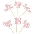30 PCS Happy PriNst 18th Birthday Cupcake Toppers Glitter Eighteen ...