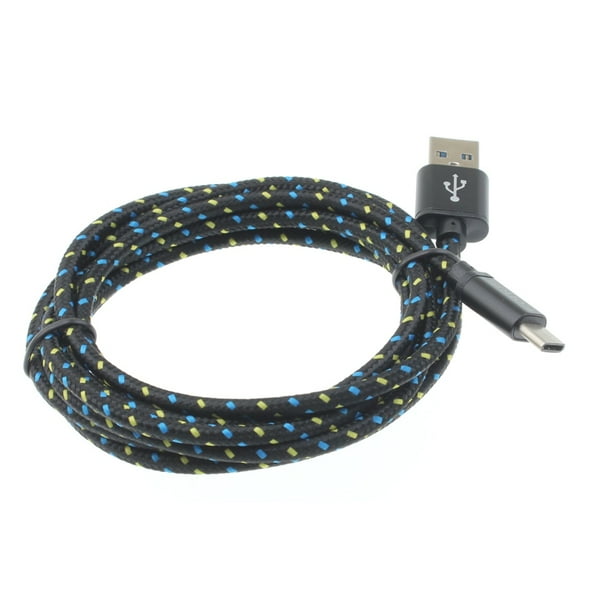 Compatible With Motorola Moto G7 Power Play Premium 6ft Long Black