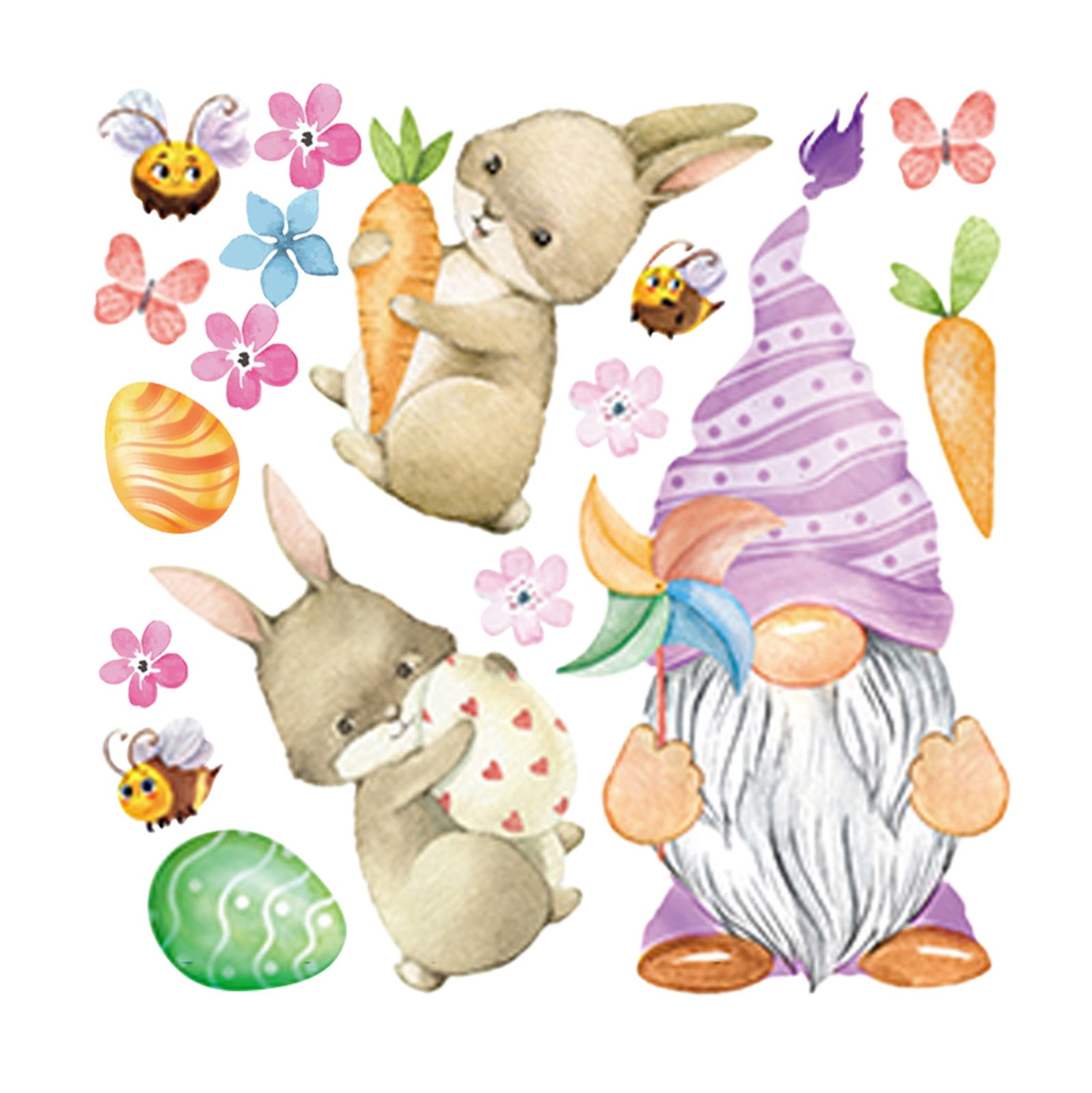 Wall Stickers & Murals Sticker Decorative Wall Easter Glass Sticker ...