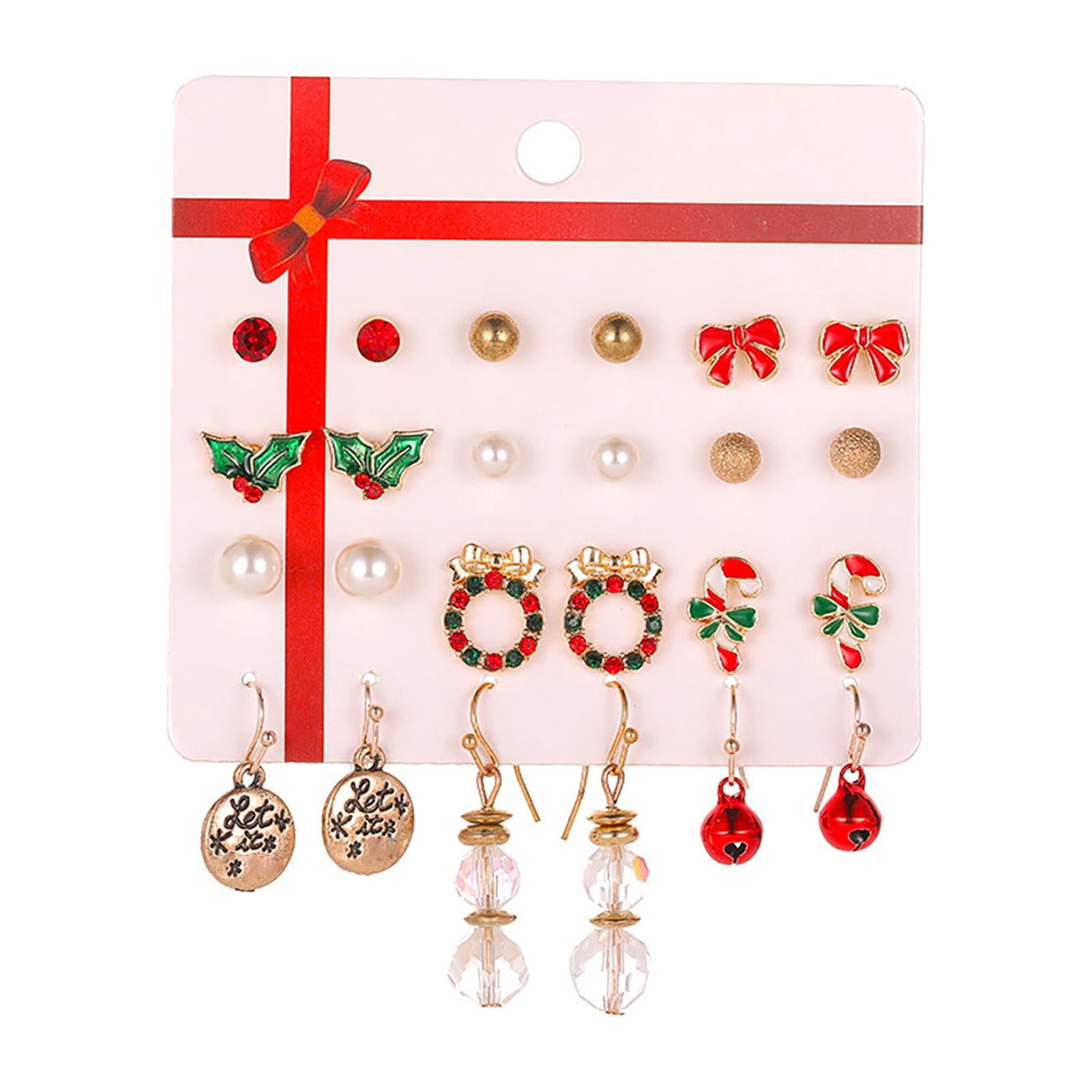 Click here for Riforla 12pcs Christmas Earrings Set Ear Cute Chri... prices