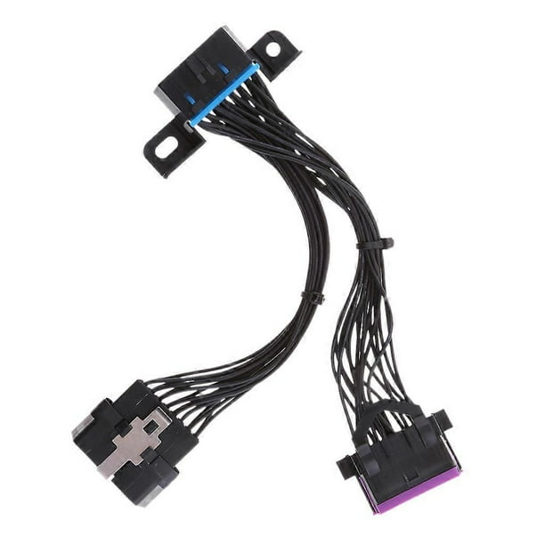 16-Pin 1 to 2 OBD2 OBD II Y Splitter Male to Female Diagnostic ...