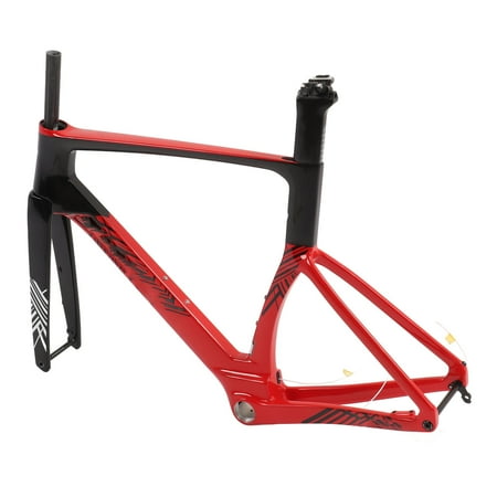 Bike Frameset, Road Bike Carbon Fiber Frame with Front Rigid Fork Stem ...