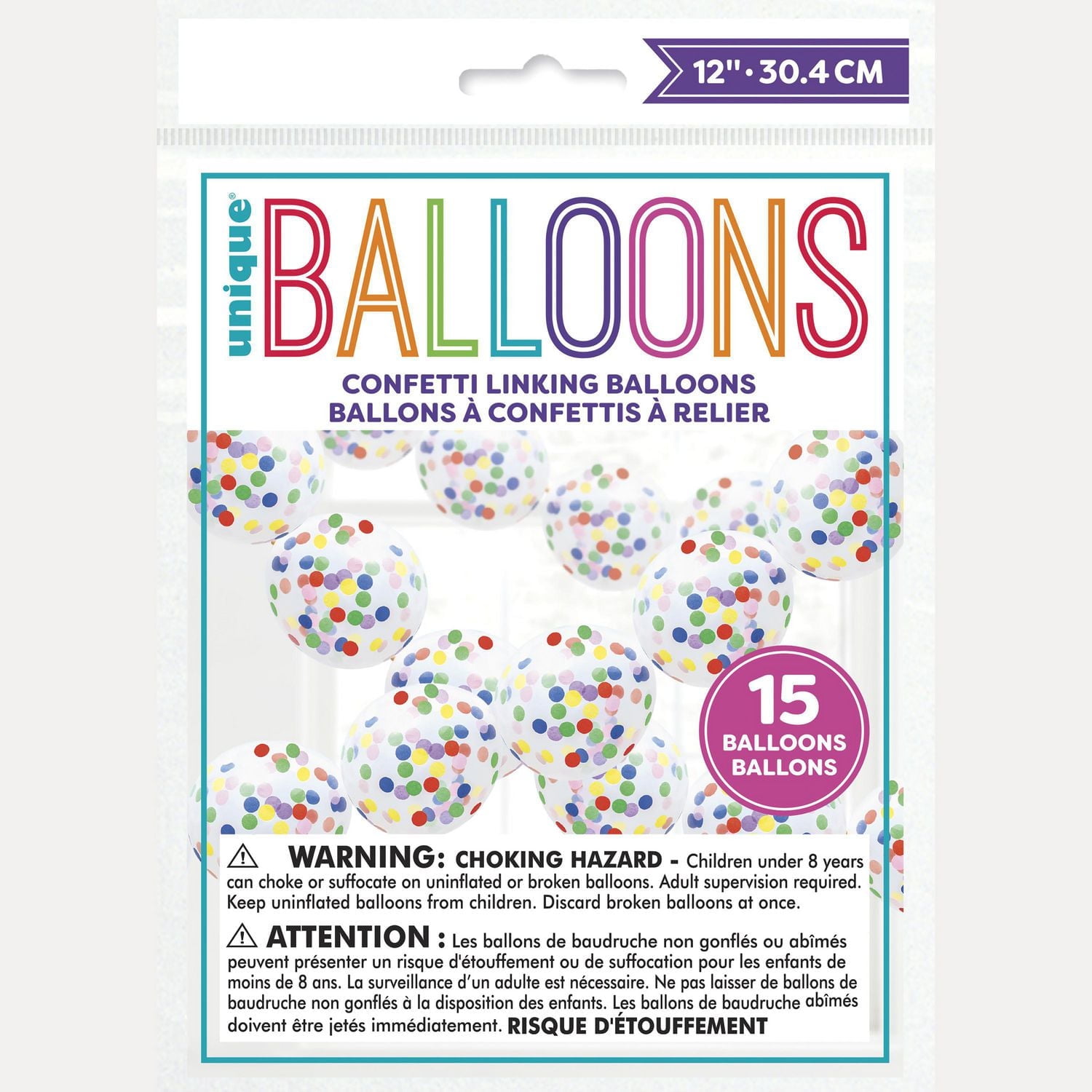 Click here for Unique Pretzels Rainbow Confetti Linking Balloon G... prices