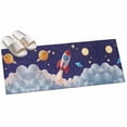 2x6 Rocket Space Runner Rug for Hallway, Washable Non Slip Low Pile ...