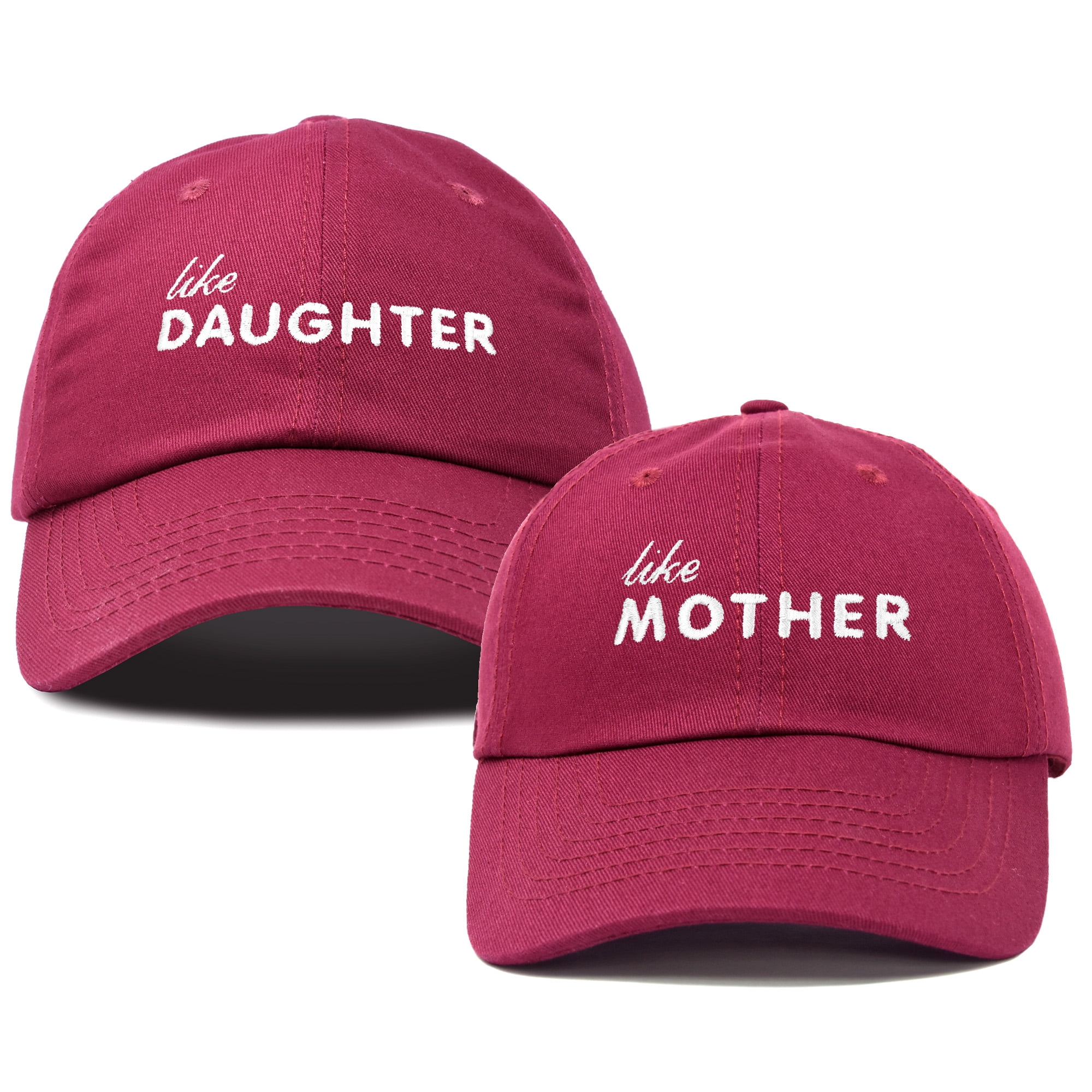 DALIX Mommy and Me Embroidered Hats Dad Caps Like Mother Like Daughter ...
