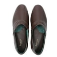 Pamir Men's Leather Slippers, Memory Foam, Size US 11 Wide, Brown ...