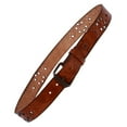 Snap On Oil Tanned Rustic Full Grain Leather Belt With Grommets ...