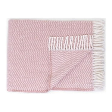 Bedford Cottage Rose Petal Faux Fur Polyester Throw Color: Beige ...