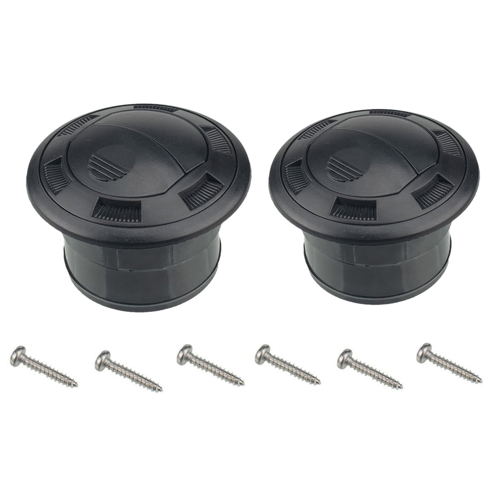 2Pieces Round Air Conditioning Outlet with Grille Fixed Screws Plastic ...