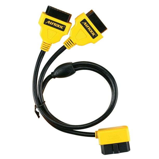 rudenlos AUTOOL OBD II 2 Splitter Cable OBD2 16 Pin Male 1 to 2 16Pin ...