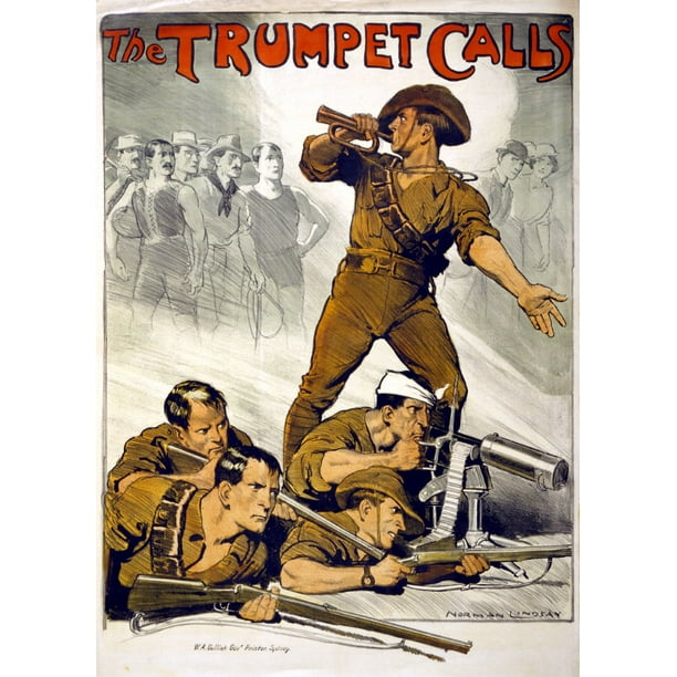 Trumpet Calls Poster 12x16 Print on Metal Sign 12in x 16in Multi-Color ...