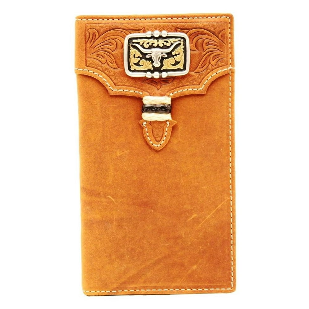 Nocona - Nocona Western Wallet Mens Rodeo Floral Longhorn Medium Brown ...