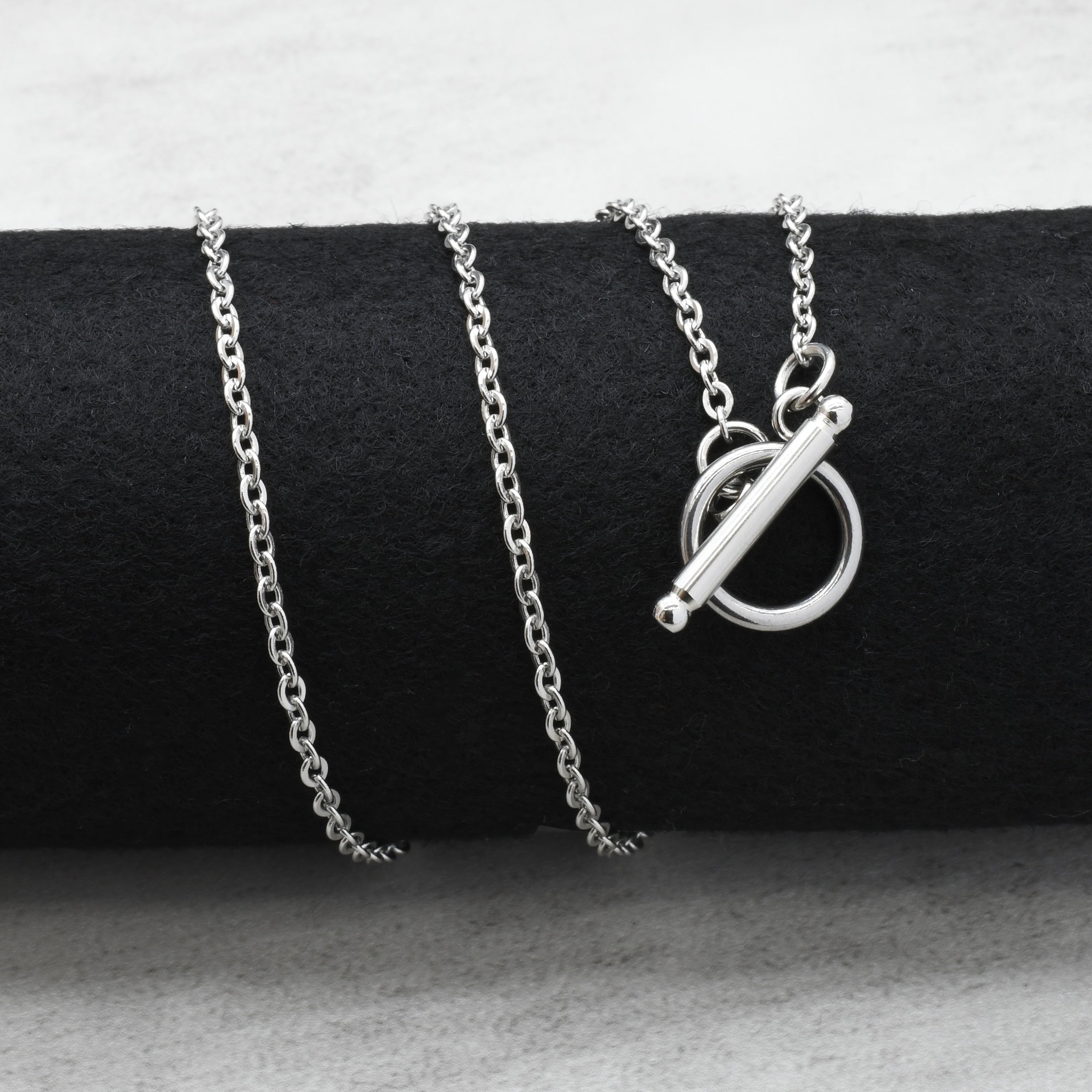 Sterling Silver Open Box Link Chain Necklace 24 Inch - Walmart.com