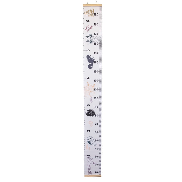 Hanging Ruler Wall Decals Baby Growth Height Chart for Kids Boys Girls ...