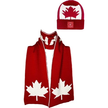 Canada Knitwear – Canada Flag Beanie Hat Maple Leaf Winter Toque and ...